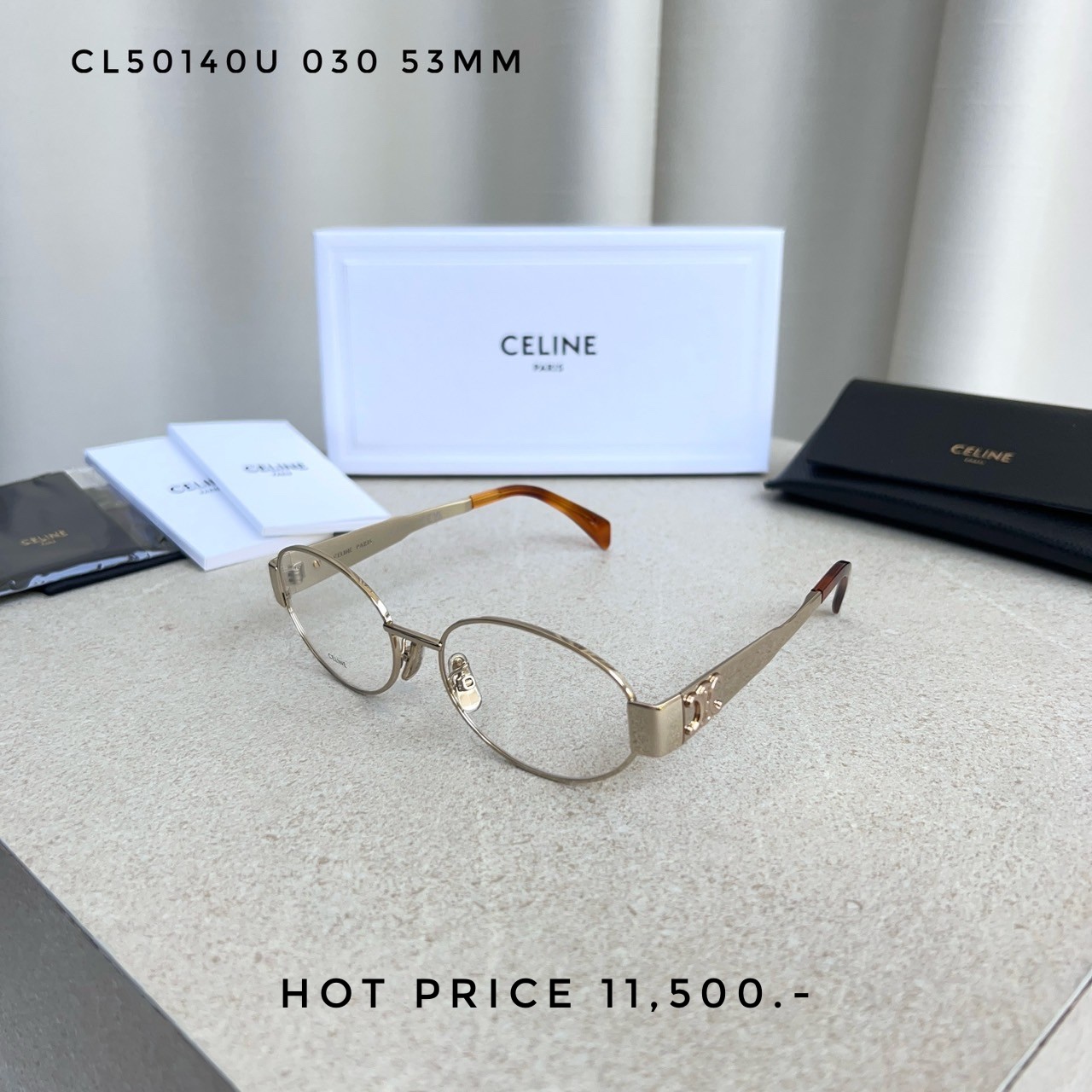 Celine Sunglasses CL50140U 030 53MM.