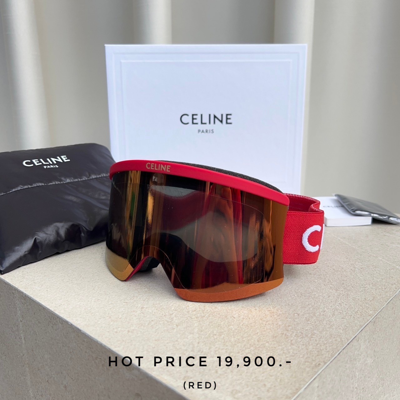 Celine Ski Goggles - Red