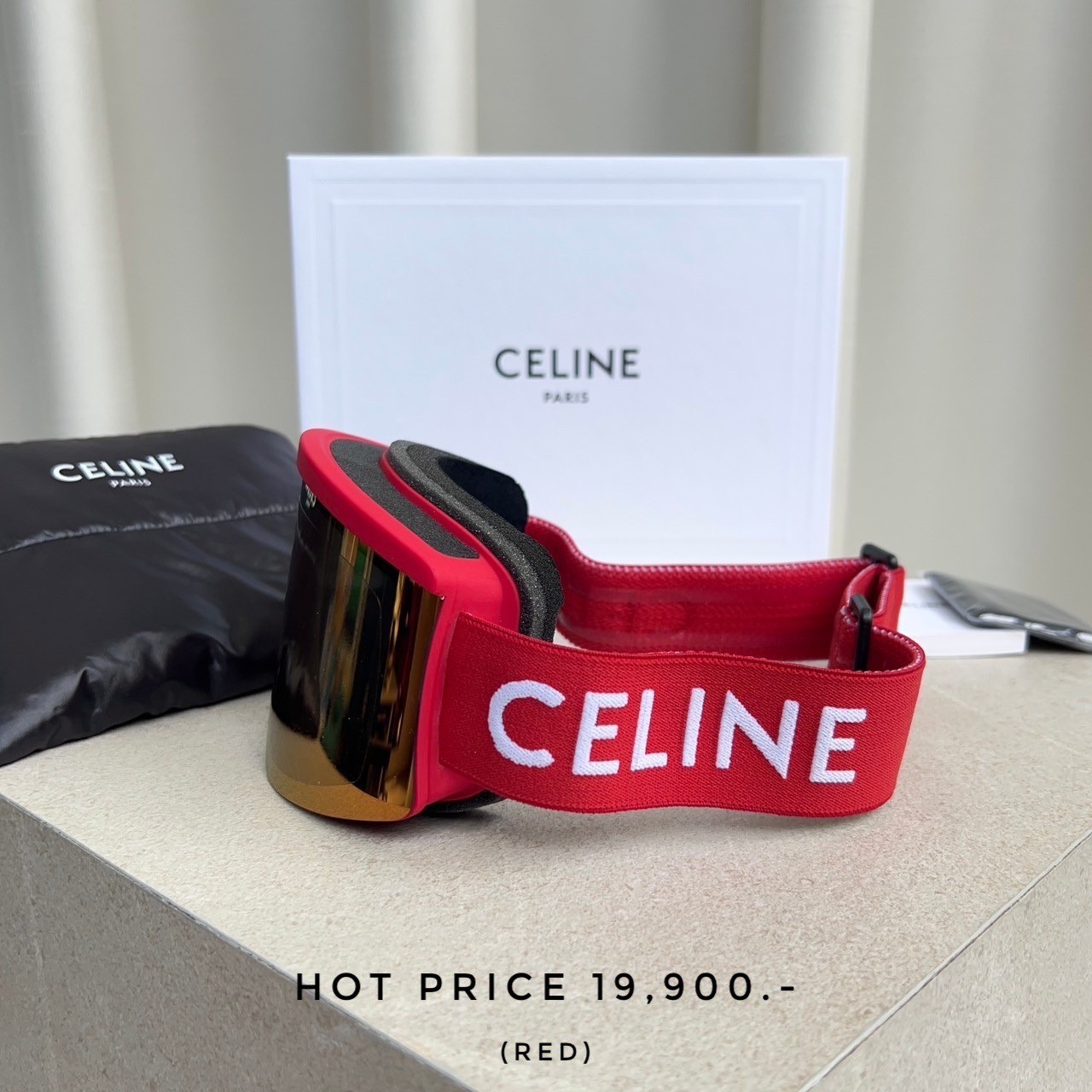Celine Ski Goggles - Red